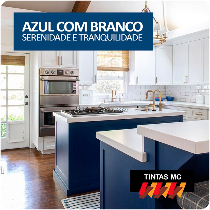 Pintura de Ambientes com as Cores Azul e Branco Sensação de Serenidade ...